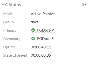 Check HA synchronization status | FortiGate / FortiOS 7.6.4 | Fortinet Document Library