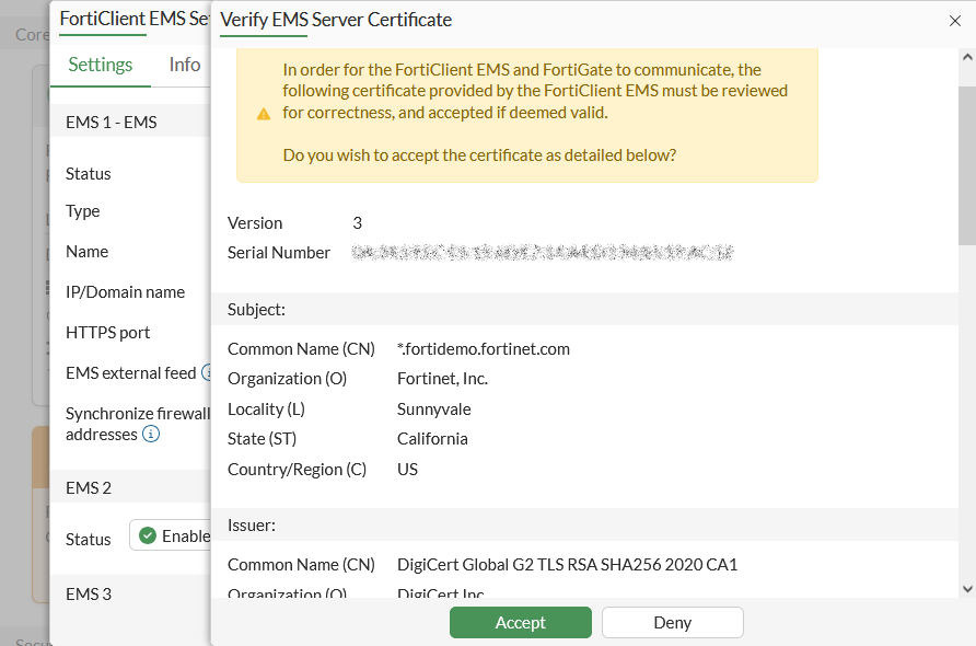 Configuring FortiClient EMS | FortiGate / FortiOS 7.6.4 | Fortinet ...