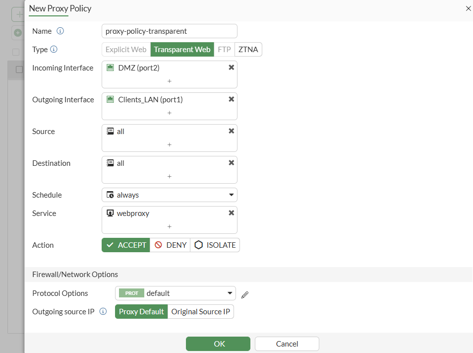 Transparent proxy | FortiGate / FortiOS 7.6.4 | Fortinet Document Library