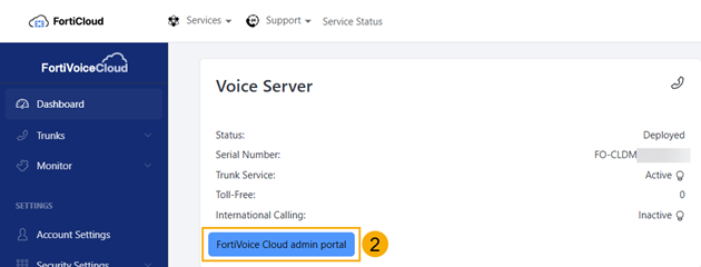 Logging in to the FortiVoice Cloud admin portal | FortiVoice Cloud ...