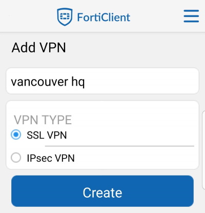 Creating an SSL VPN connection | FortiClient 7.4.0 | Fortinet Document ...