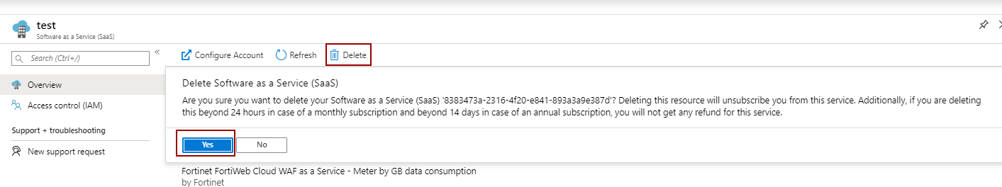 Subscribing on Azure Marketplace | FortiWeb Cloud 21.2.0