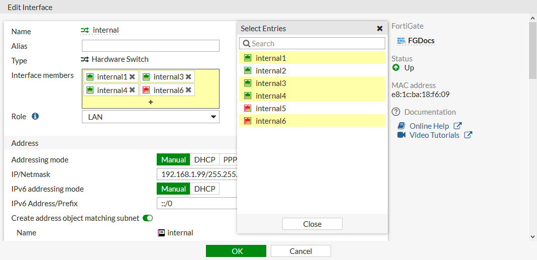 Hardware switch | FortiGate / FortiOS 6.2.16 | Fortinet Document Library