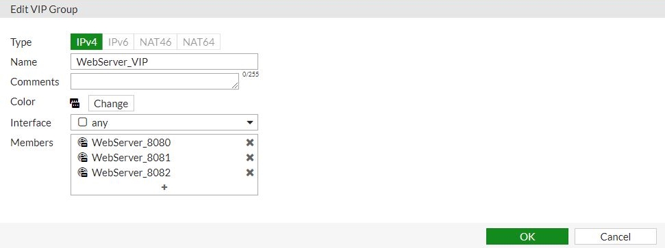 Virtual IPs with port forwarding | FortiGate / FortiOS 6.2.16 ...