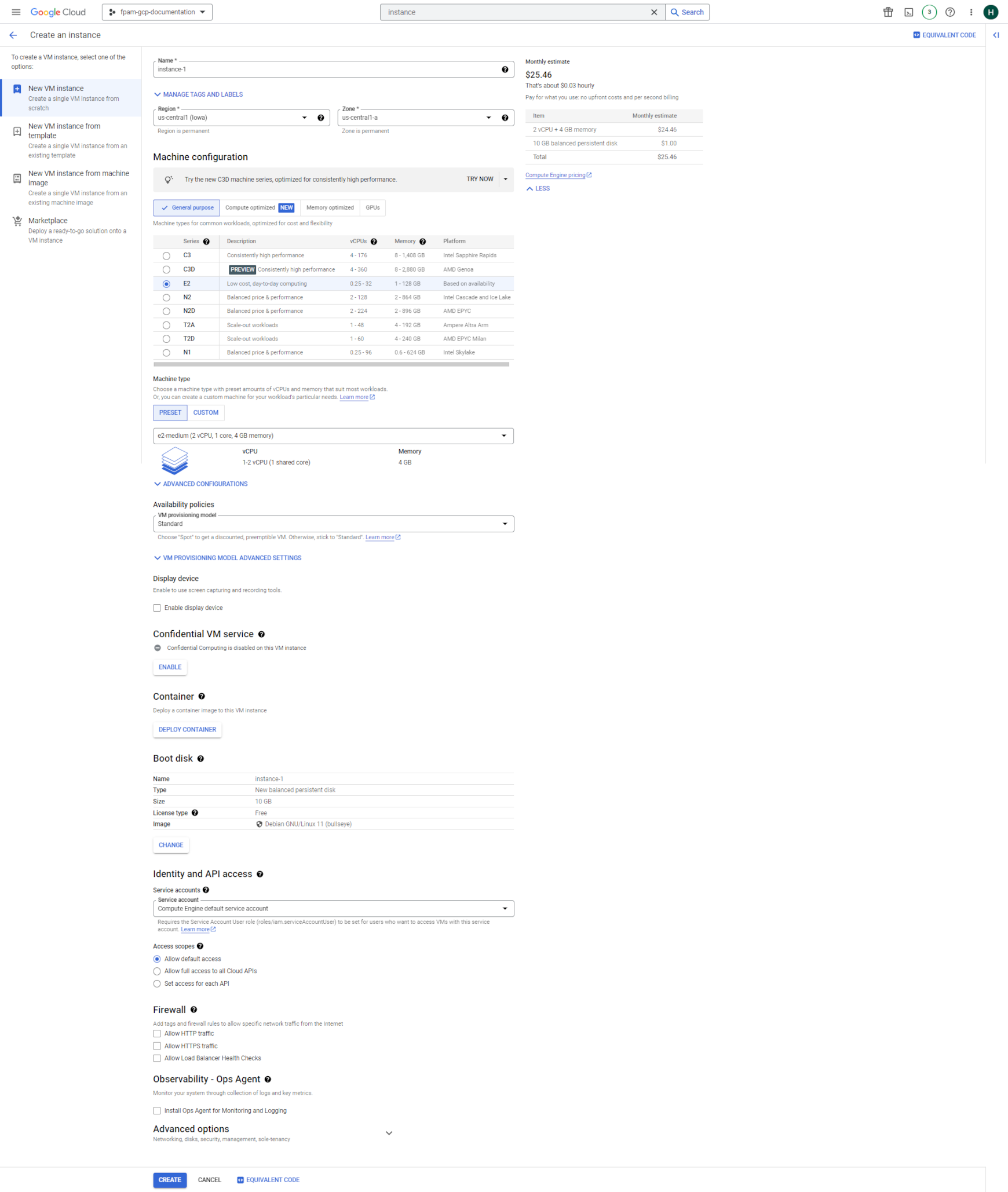 Creating VM instance from the image | FortiPAM Public Cloud 1.6.0 ...