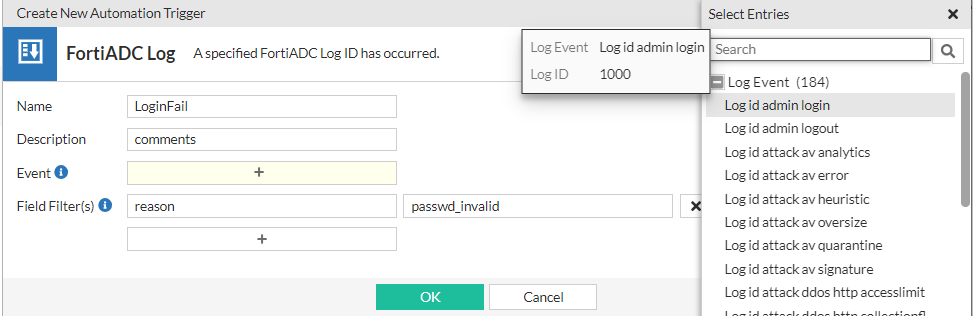 Configuring Automation Triggers | FortiADC 7.4.4 | Fortinet Document Library