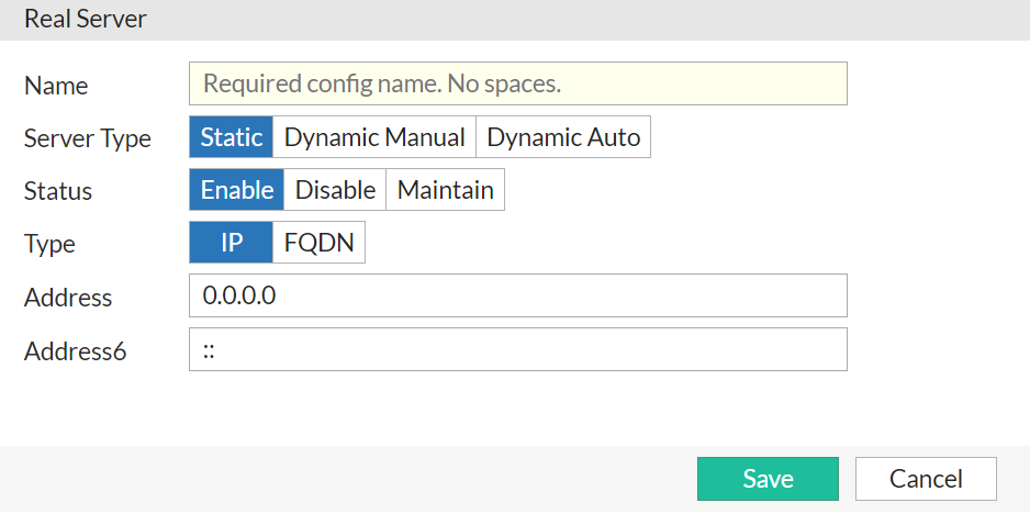 Step 6: Configure a basic server load balancing policy | FortiADC 7.4.4 | Fortinet Document Library