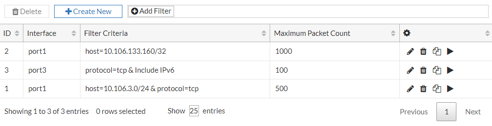 Packet capture | FortiADC 7.4.4 | Fortinet Document Library