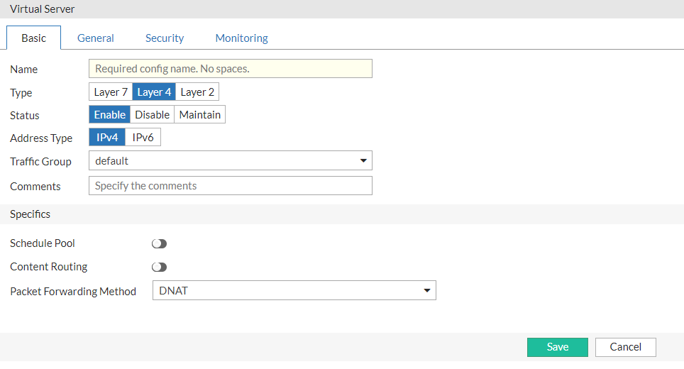 Step 6: Configure a basic server load balancing policy | FortiADC 7.4.4 | Fortinet Document Library