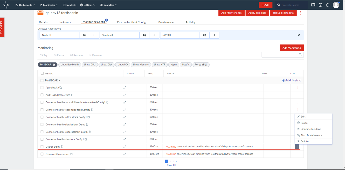 FortiSOAR integration with FortiMonitor | FortiSOAR 7.6.0 | Fortinet ...