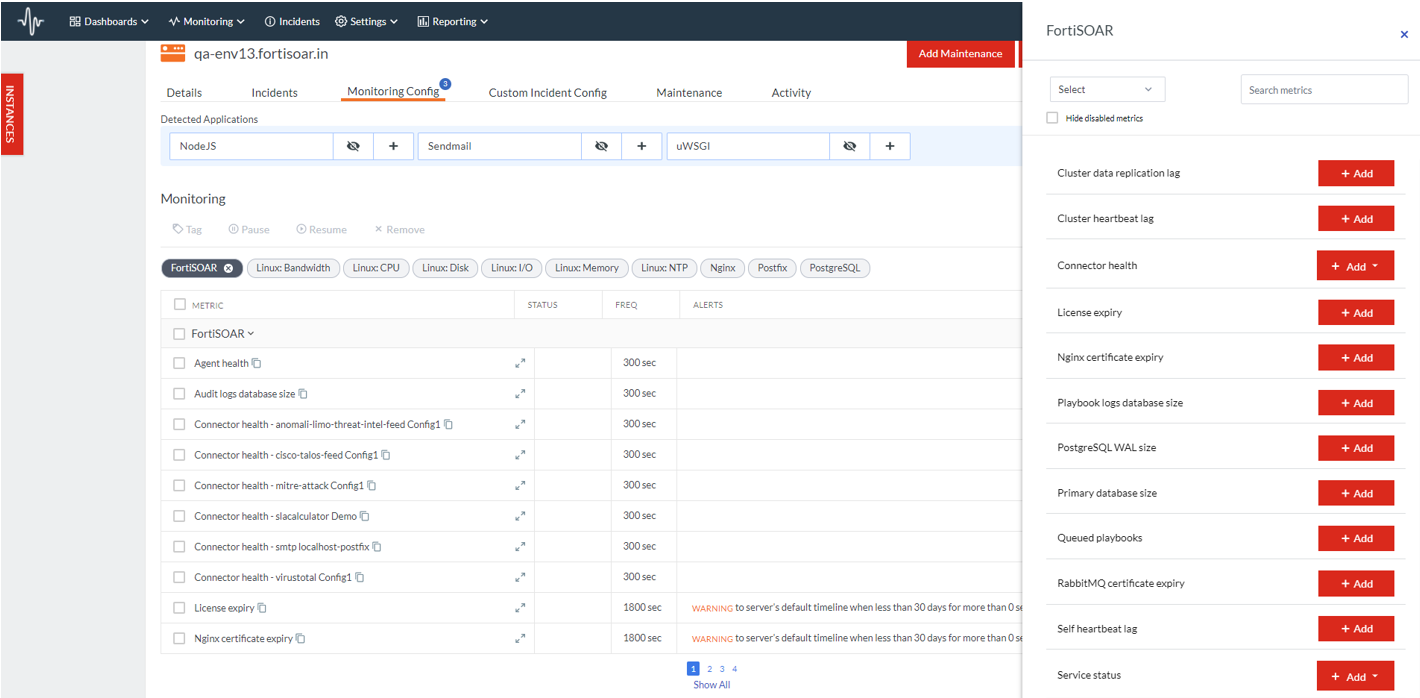 FortiSOAR integration with FortiMonitor | FortiSOAR 7.6.0 | Fortinet ...