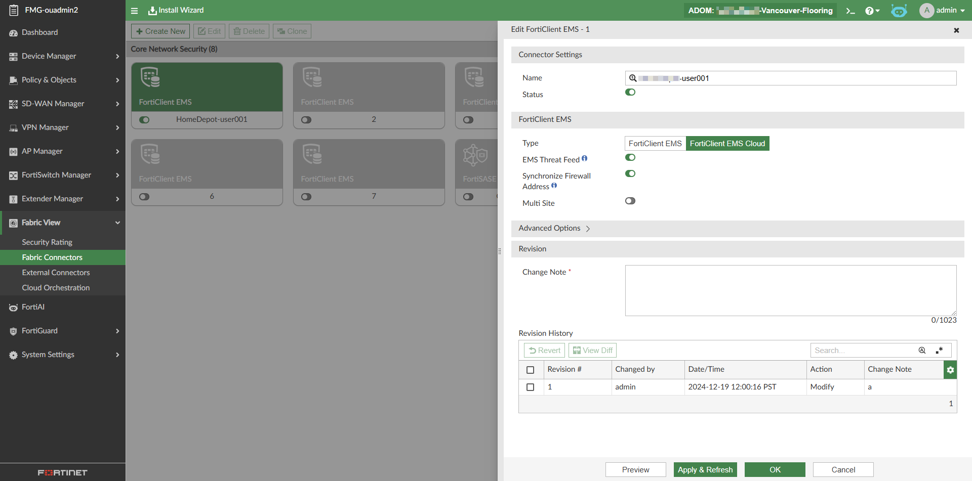 FortiManager on-premises supports multiple EMS Cloud instances 7.6.2 ...