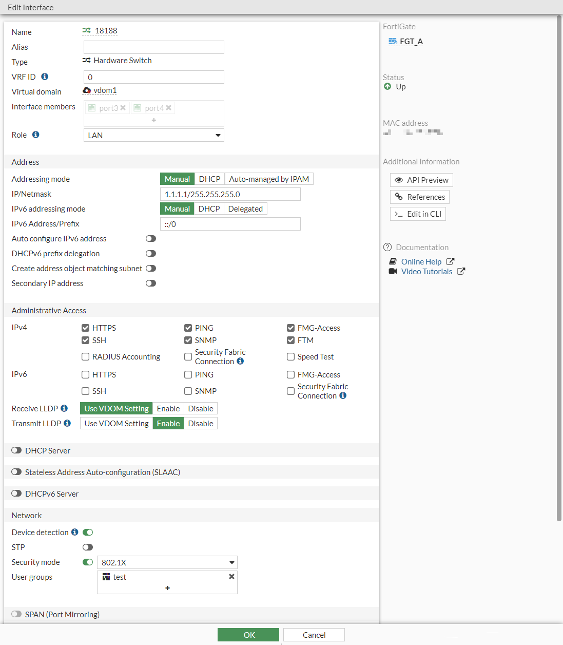 Hardware switch | FortiGate / FortiOS 7.0.17 | Fortinet Document Library