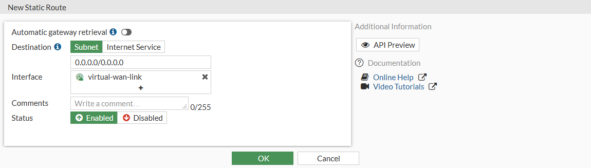 Adding a static route | FortiGate / FortiOS 7.0.17 | Fortinet Document ...