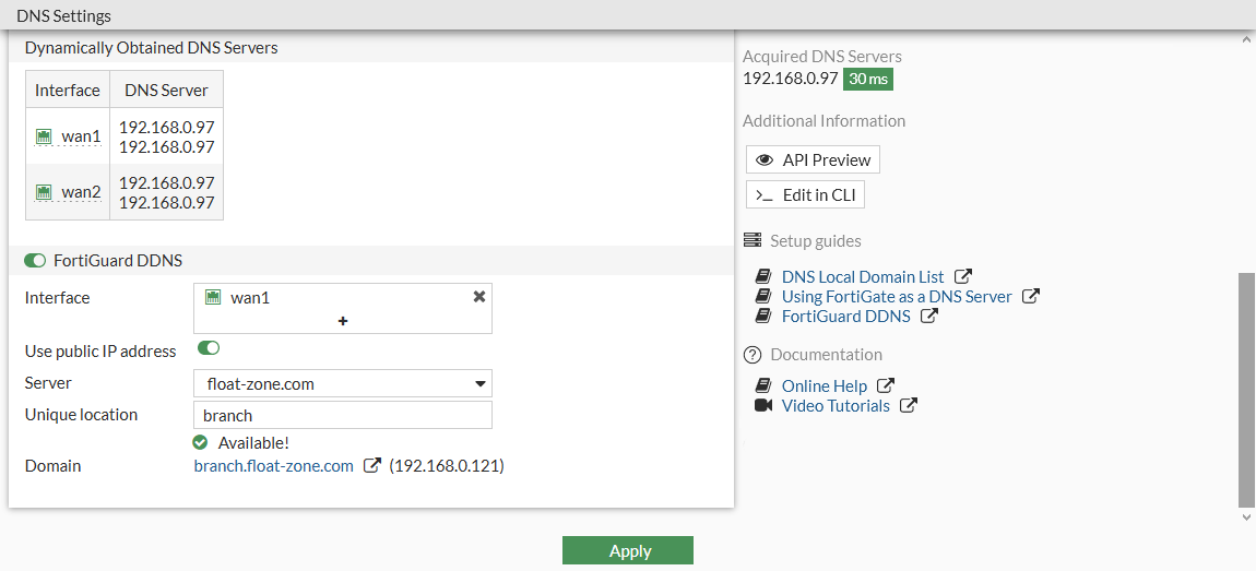 DDNS | FortiGate / FortiOS 7.0.17 | Fortinet Document Library