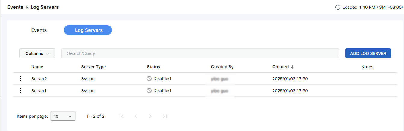 Adding log servers | FortiDevice 25.2.a | Fortinet Document Library
