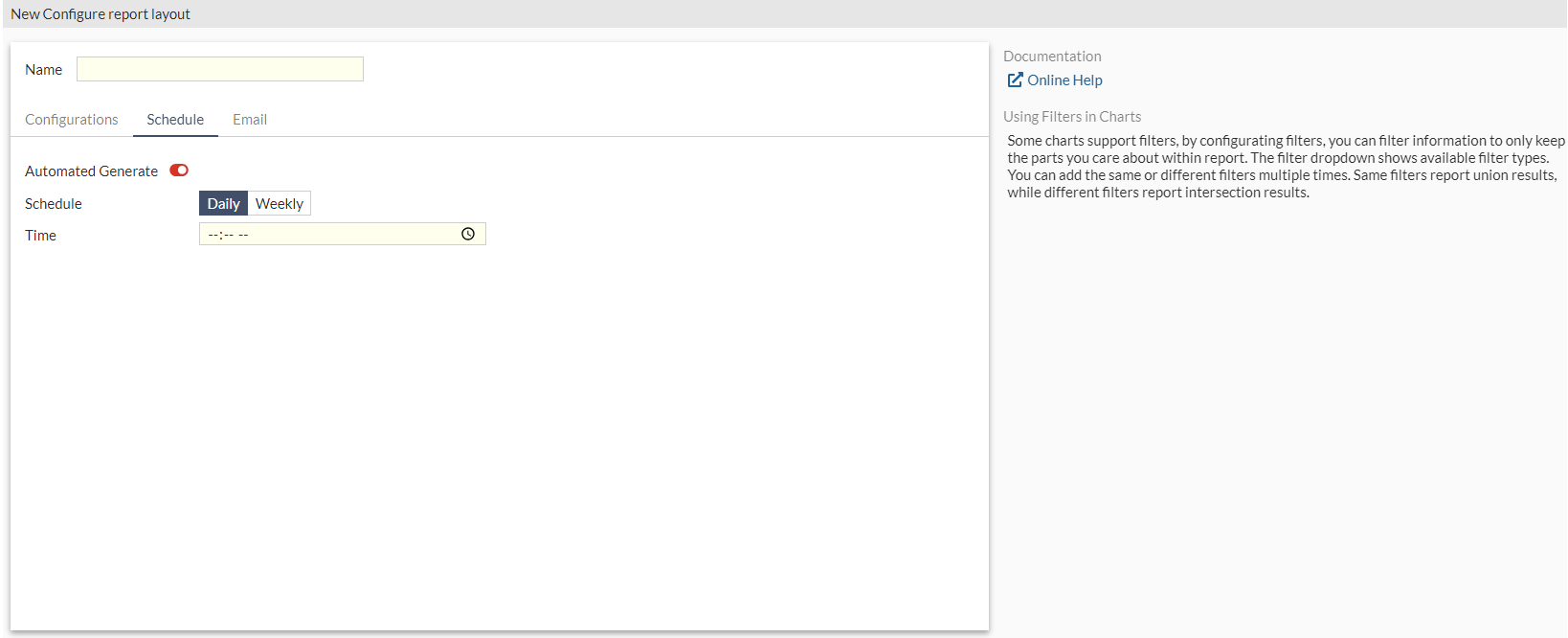 Layout & schedule | FortiSRA 1.5.0 | Fortinet Document Library