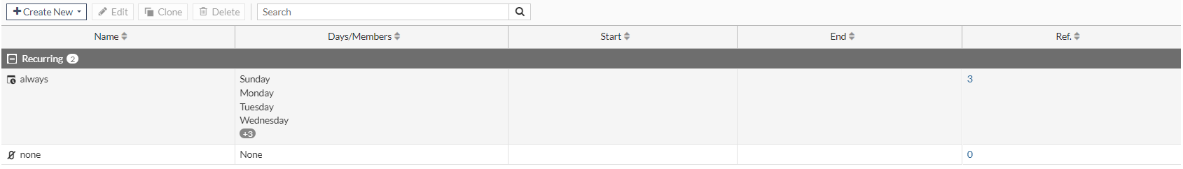 Schedule | FortiSRA 1.5.0 | Fortinet Document Library