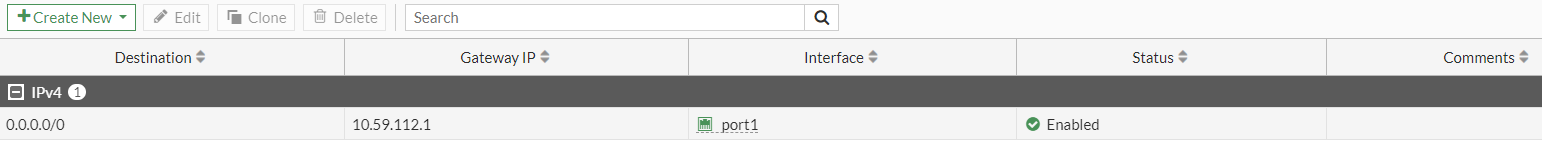 Static routes | FortiSRA 1.5.0 | Fortinet Document Library