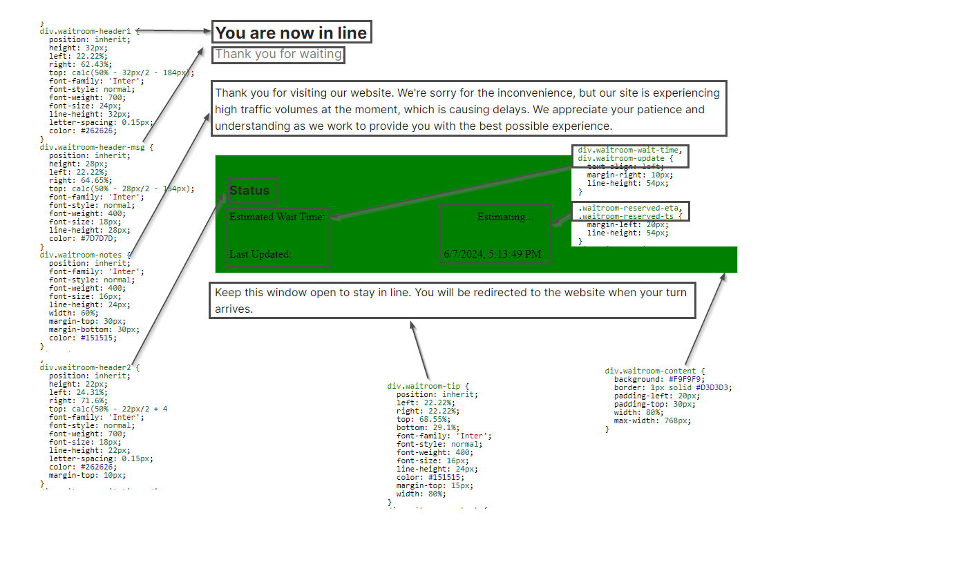 Customizing waiting room display page | FortiWeb 7.6.4 | Fortinet Document Library