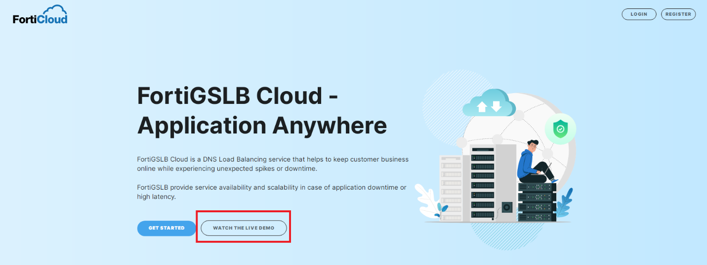 How to log in as demo user | FortiGSLB 23.4.0 | Fortinet Document Library