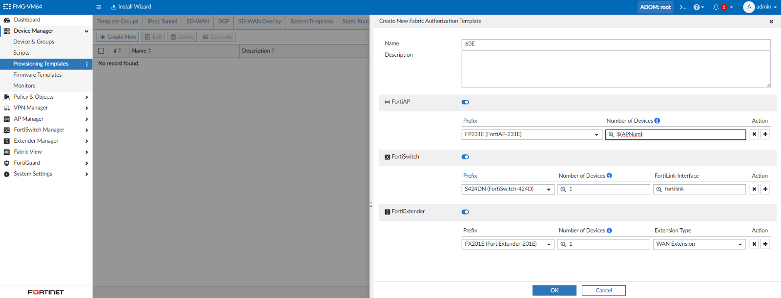 Fabric Authorization Template is integrated with Device Blueprint and ...