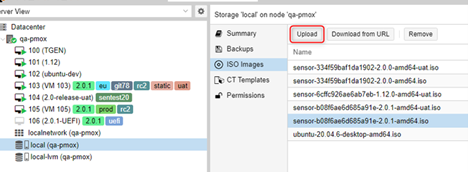 Sensor deployment on ProxMox VE | FortiNDR Cloud Sensors | Fortinet Document Library