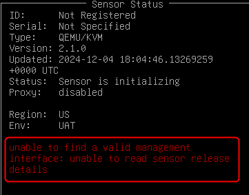 Sensor provisioning | FortiNDR Cloud Sensors | Fortinet Document Library