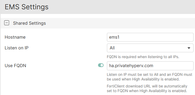 Installing EMS for HA georedundancy | FortiClient 7.4.0 | Fortinet Document Library
