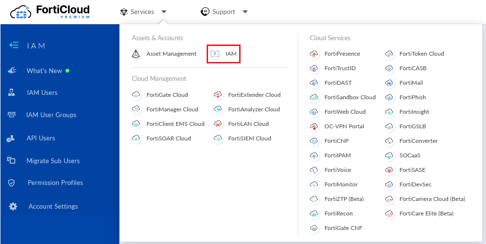 Adding IAM users | FortiAnalyzer Cloud 7.4.7 | Fortinet Document Library