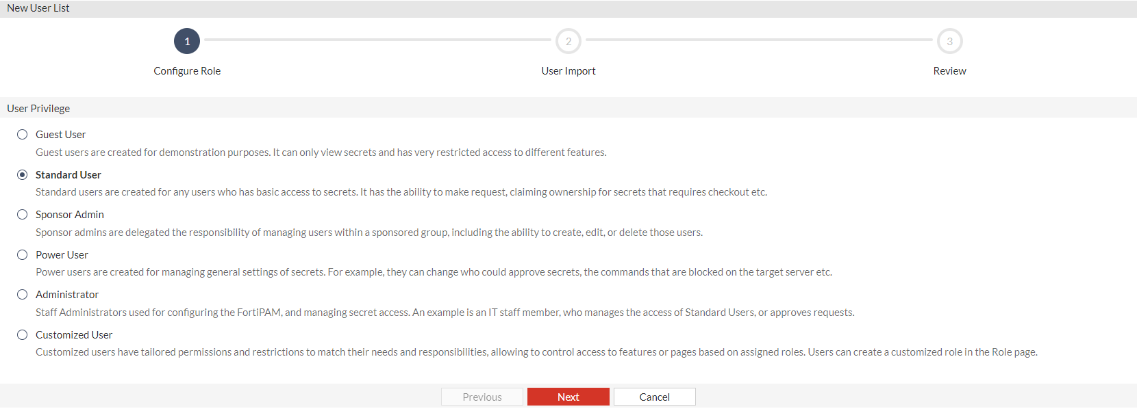Importing LDAP users | FortiPAM 1.7.0 | Fortinet Document Library