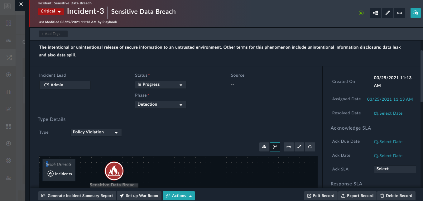 War Rooms | FortiSOAR 7.6.1 | Fortinet Document Library