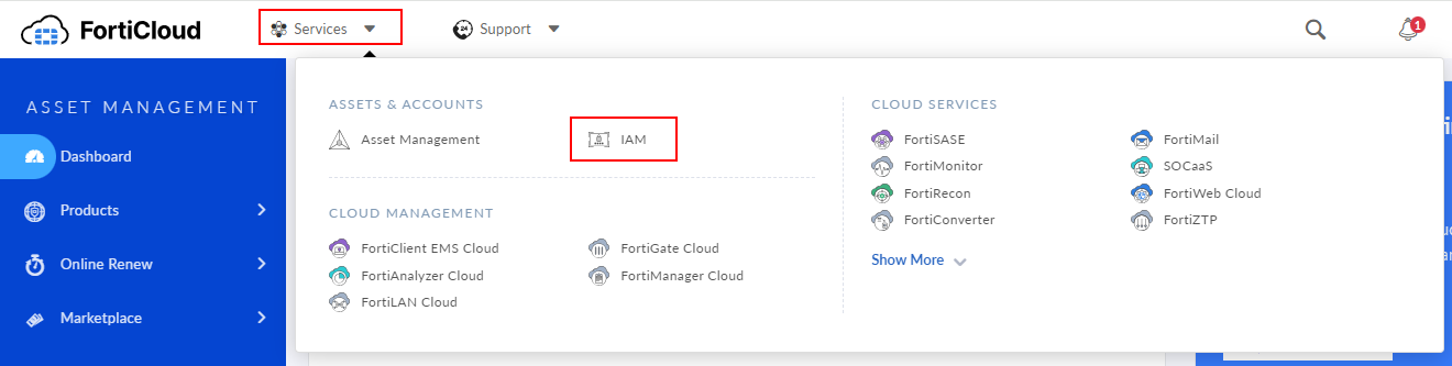 Creating an IAM user | FortiDevice 25.1.b | Fortinet Document Library