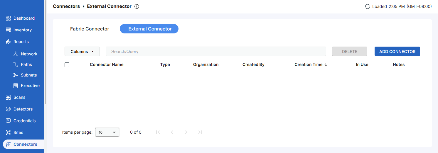 Configuring connectors for your scans | FortiDevice 25.1.b | Fortinet ...