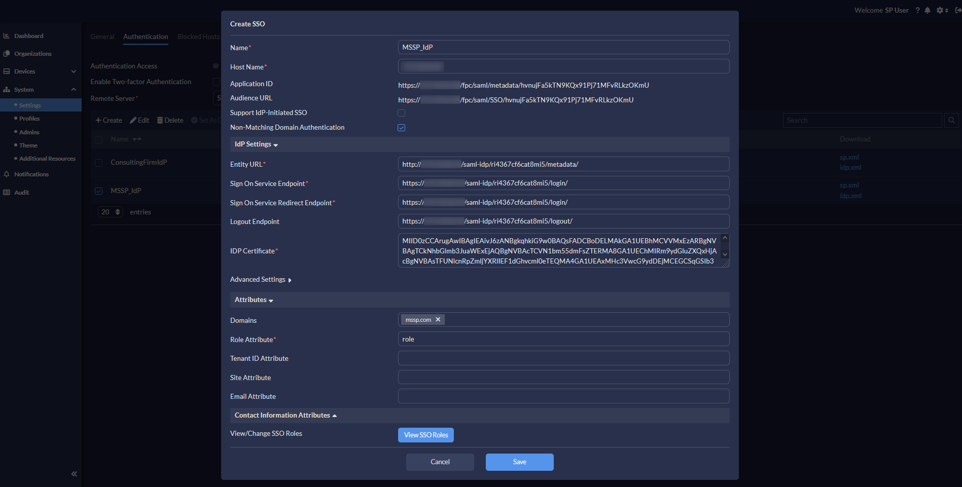 Support Multiple Global Idps 7 2 2 Fortiportal 7 2 2 Fortinet