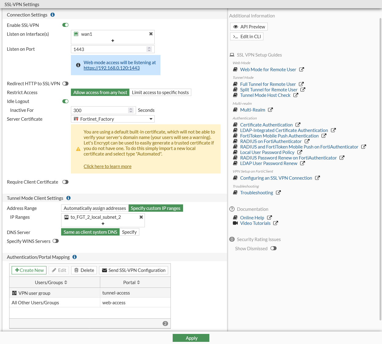 SSL VPN to IPsec VPN | FortiGate / FortiOS 7.6.2 | Fortinet Document ...