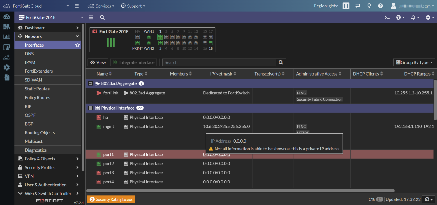 Allowing the FortiGate to override FortiCloud SSO administrator user ...