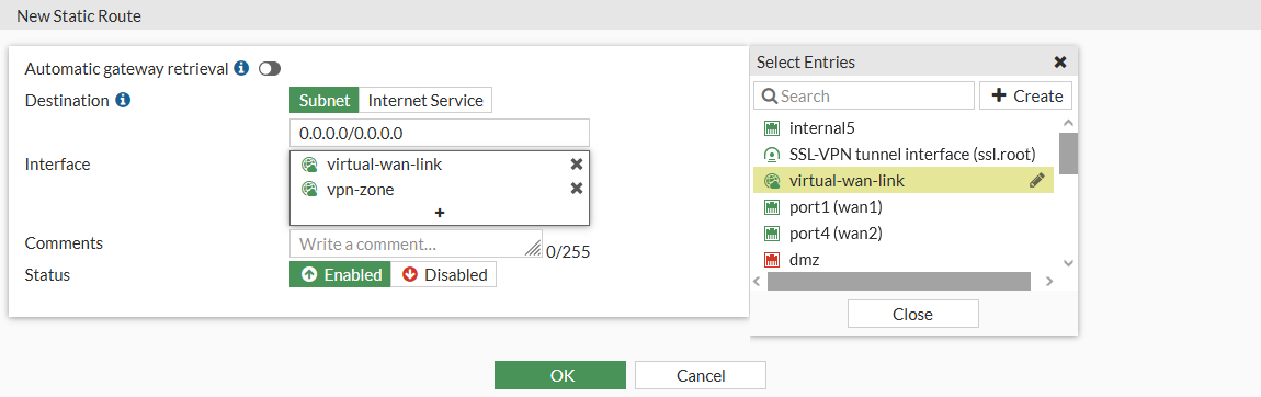 Specify an SD-WAN zone in static routes and SD-WAN rules | FortiGate ...