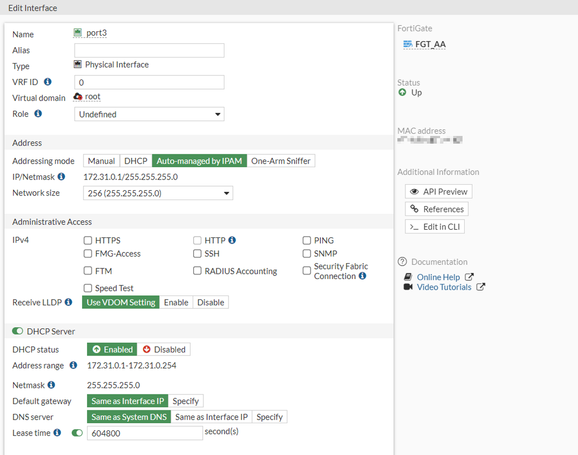 Configure IPAM locally on the FortiGate | FortiGate / FortiOS 7.2.8 ...
