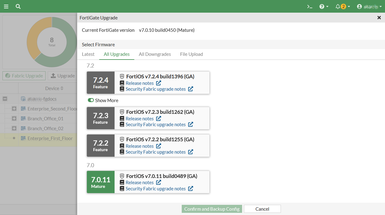 Firmware Maturity Levels Fortigate Fortios 7 2 8 Fortinet