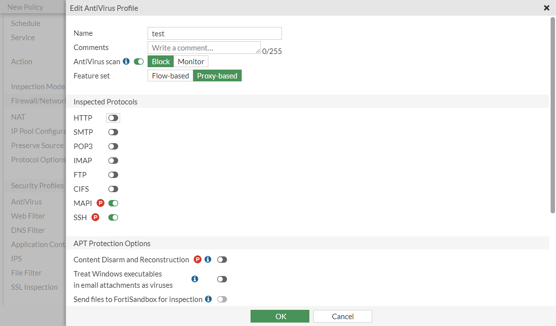 Inspection mode feature comparison | FortiGate / FortiOS 7.2.8 ...