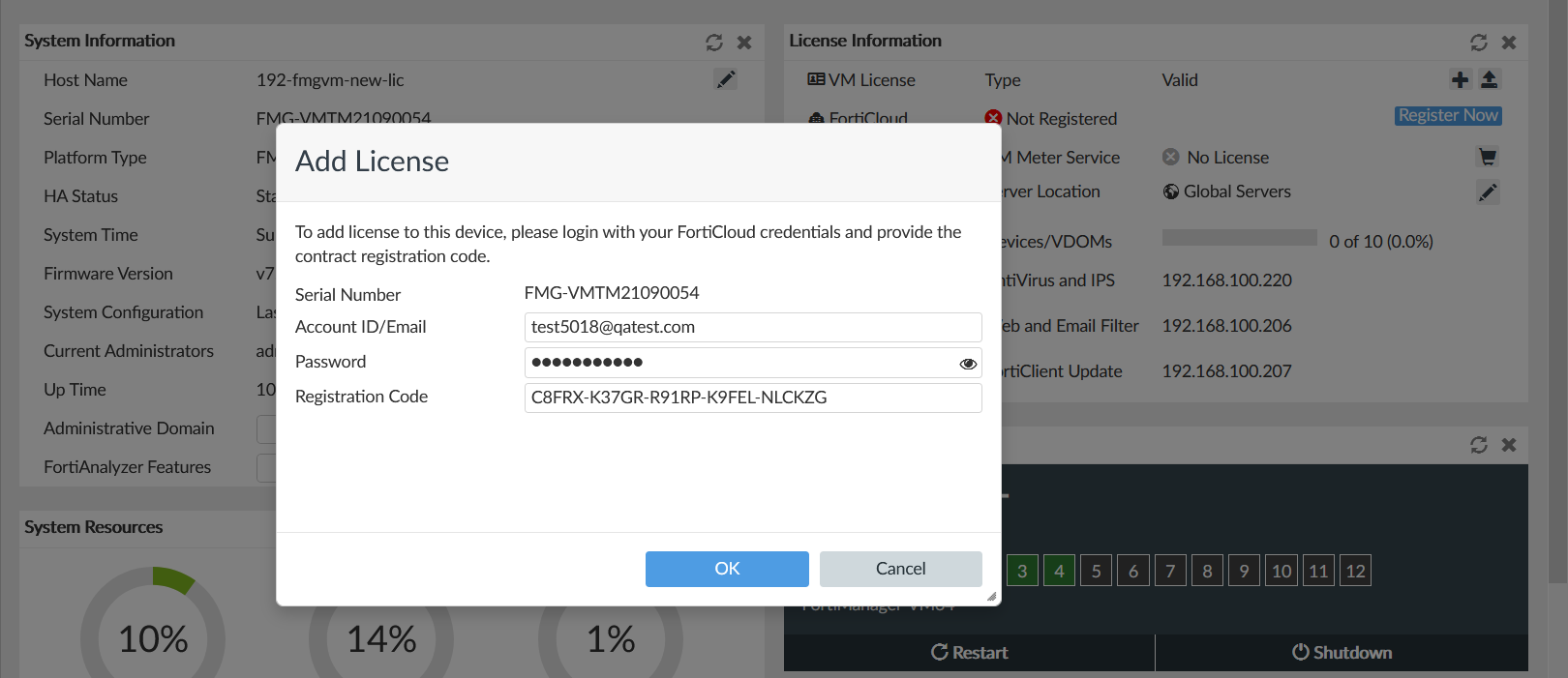 Activating add-on licenses | FortiManager 7.6.4 | Fortinet Document Library