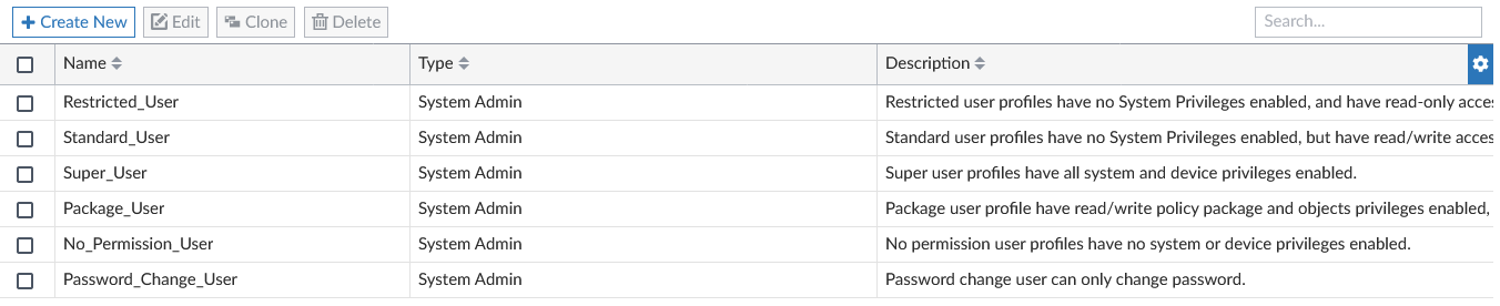 Administrator profiles | FortiManager 7.6.4 | Fortinet Document Library
