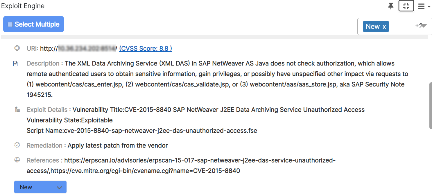 Exploit Engine | FortiDAST 24.2.0 | Fortinet Document Library