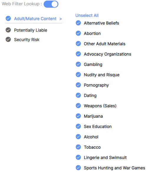 Web Filter | FortiDAST 24.2.0 | Fortinet Document Library