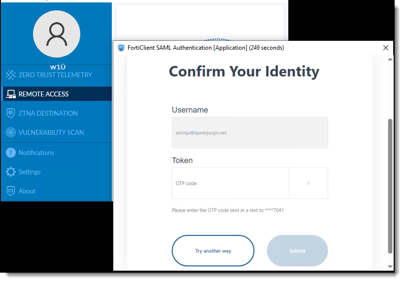 Enable FortiSASE VPN users to use FIC MFA | | Fortinet Document Library