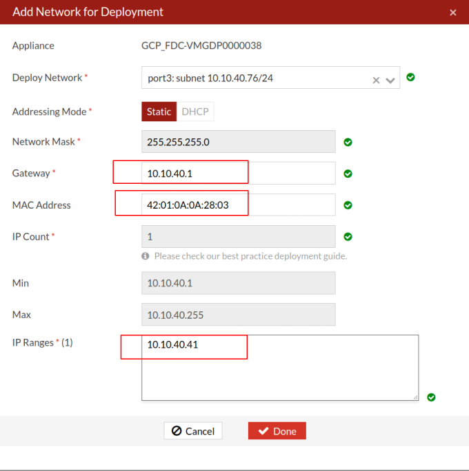Deploy decoys | FortiDeceptor Public Cloud 4.2.0