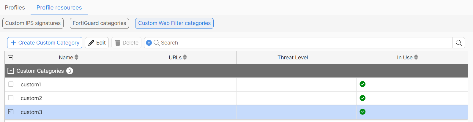 Configuring custom Web Filter categories | FortiSASE | Fortinet Document Library