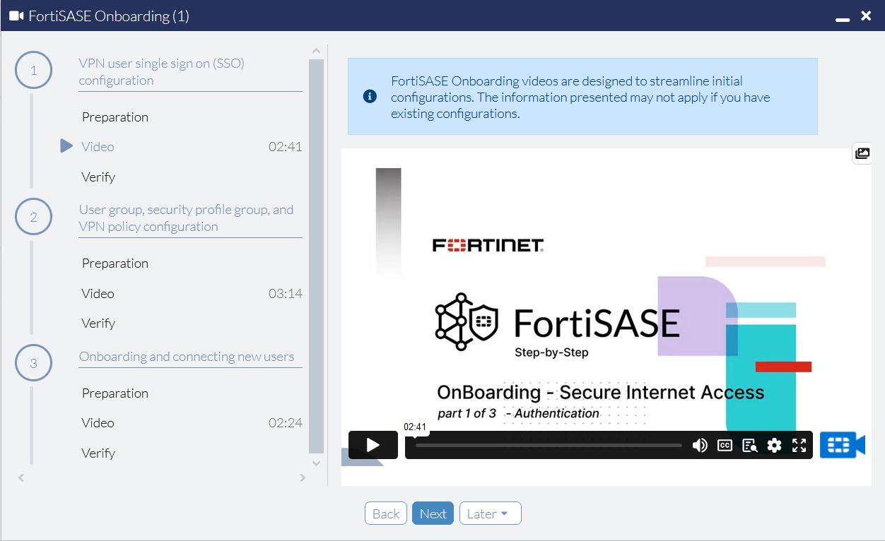 Embedded onboarding guide | FortiSASE | Fortinet Document Library