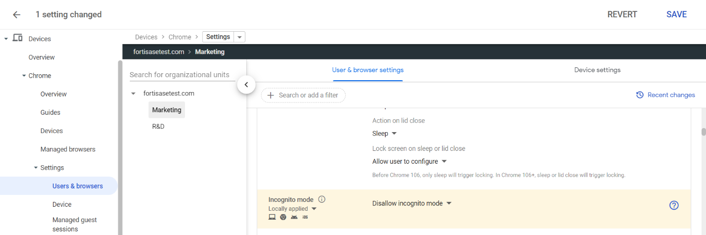 SWG Chrome extension and Chromebook support | FortiSASE | Fortinet ...